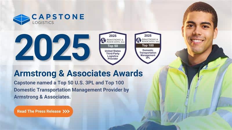 Capstone Logistics Named 2025 Top 50 U.S. 3PL by Armstrong
